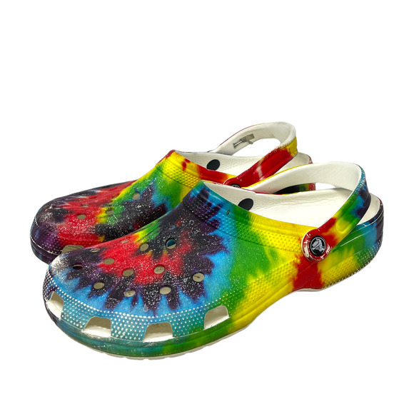 CROCS | Shoes | Crocs Rainbow Tie Dye Classic Style Men Women 12 | Poshmark